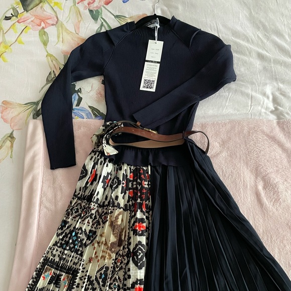 Dalia MacPher | Dresses | Pleated Midi Dress | Poshmark